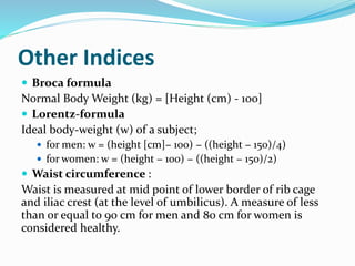 Obesity: Use of BMI to classify & prevention and Control | PPTX