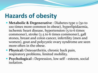 Obesity: Use of BMI to classify & prevention and Control | PPTX