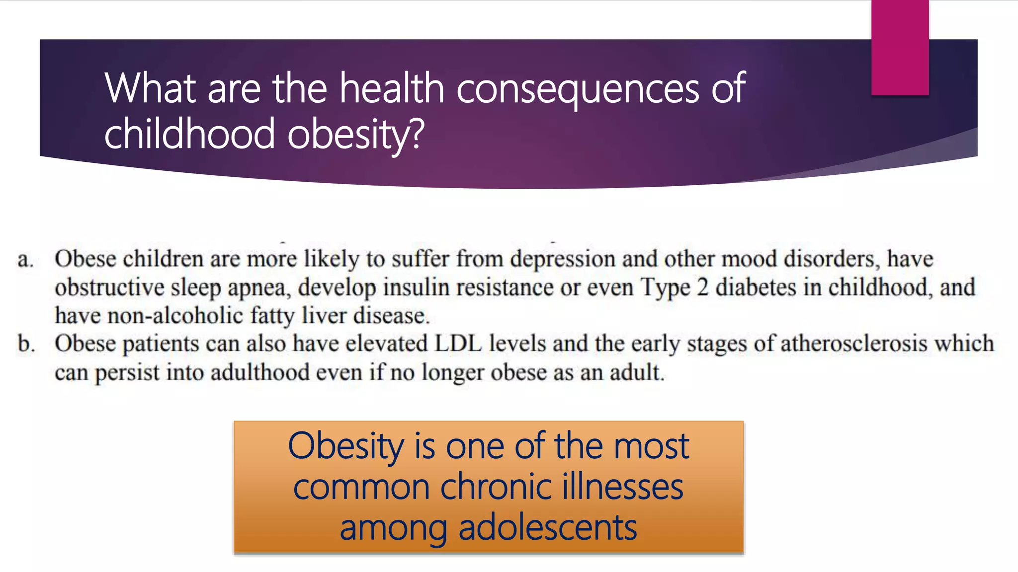 Obesity in pediatric - case presentation | PPTX
