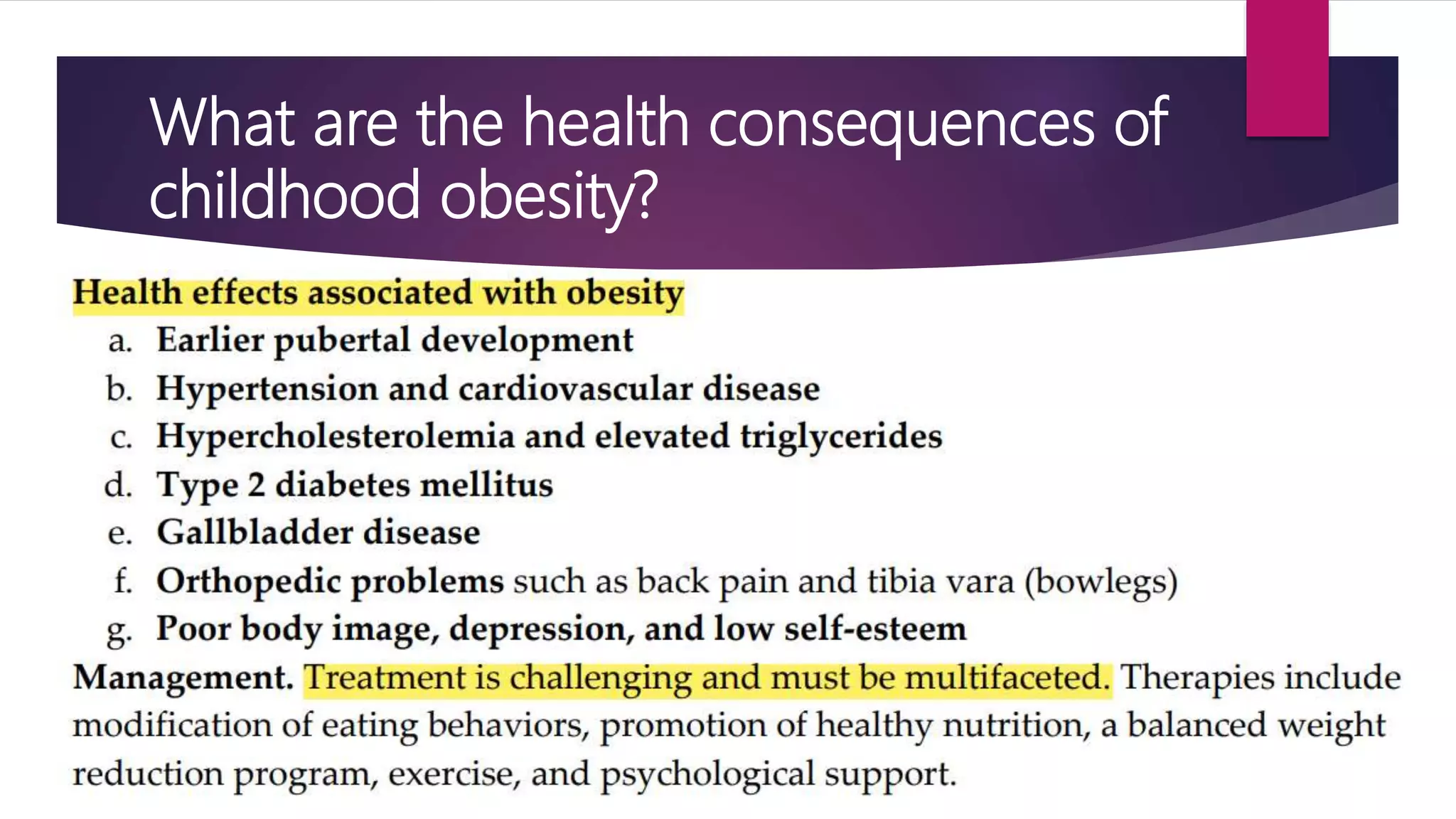 Obesity in pediatric - case presentation | PPTX