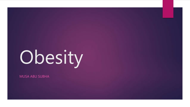 Obesity in pediatric - case presentation | PPTX | Children\'s Health ...