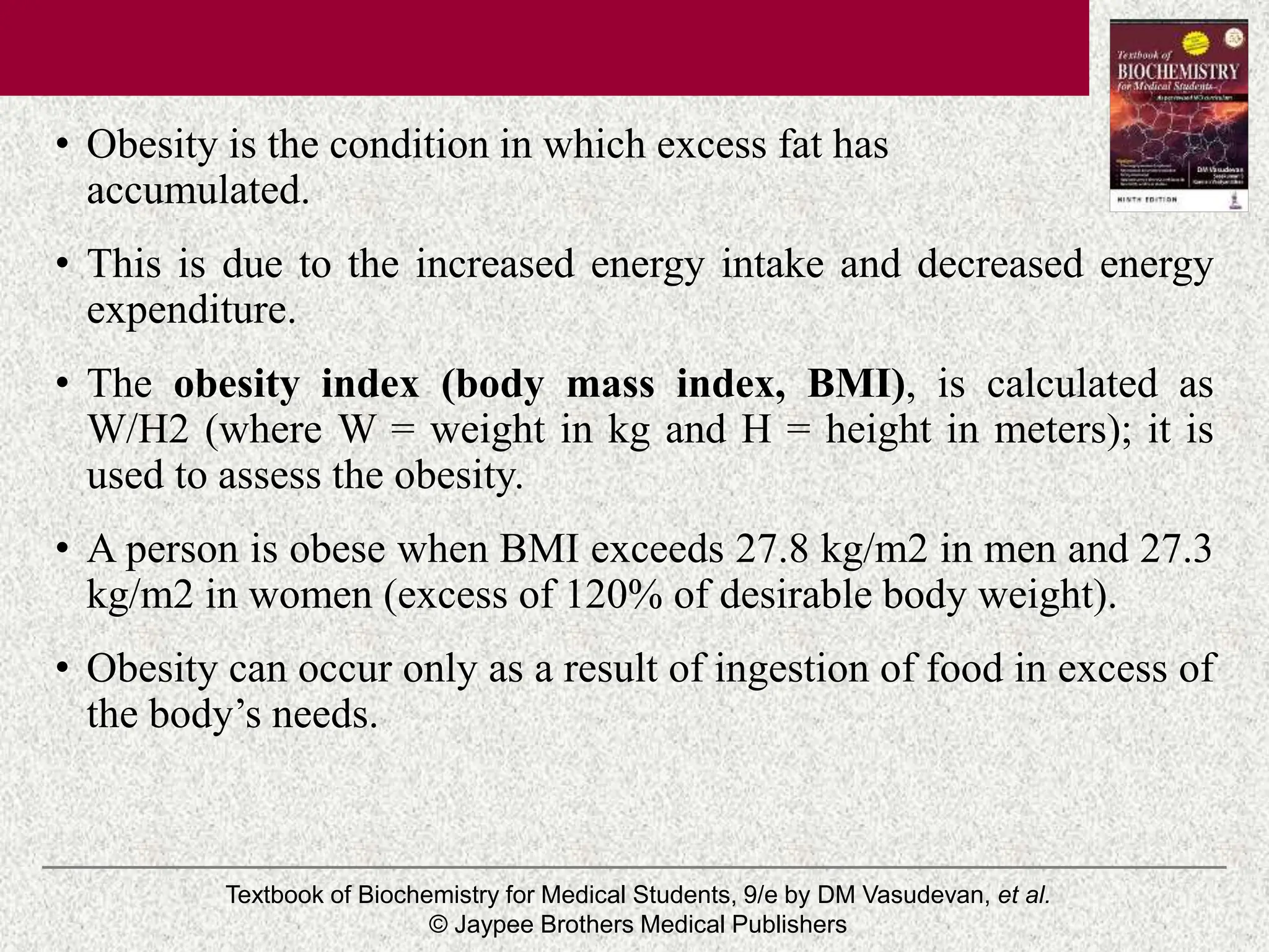 Biochemical aspects of Obesity and its complications.ppt