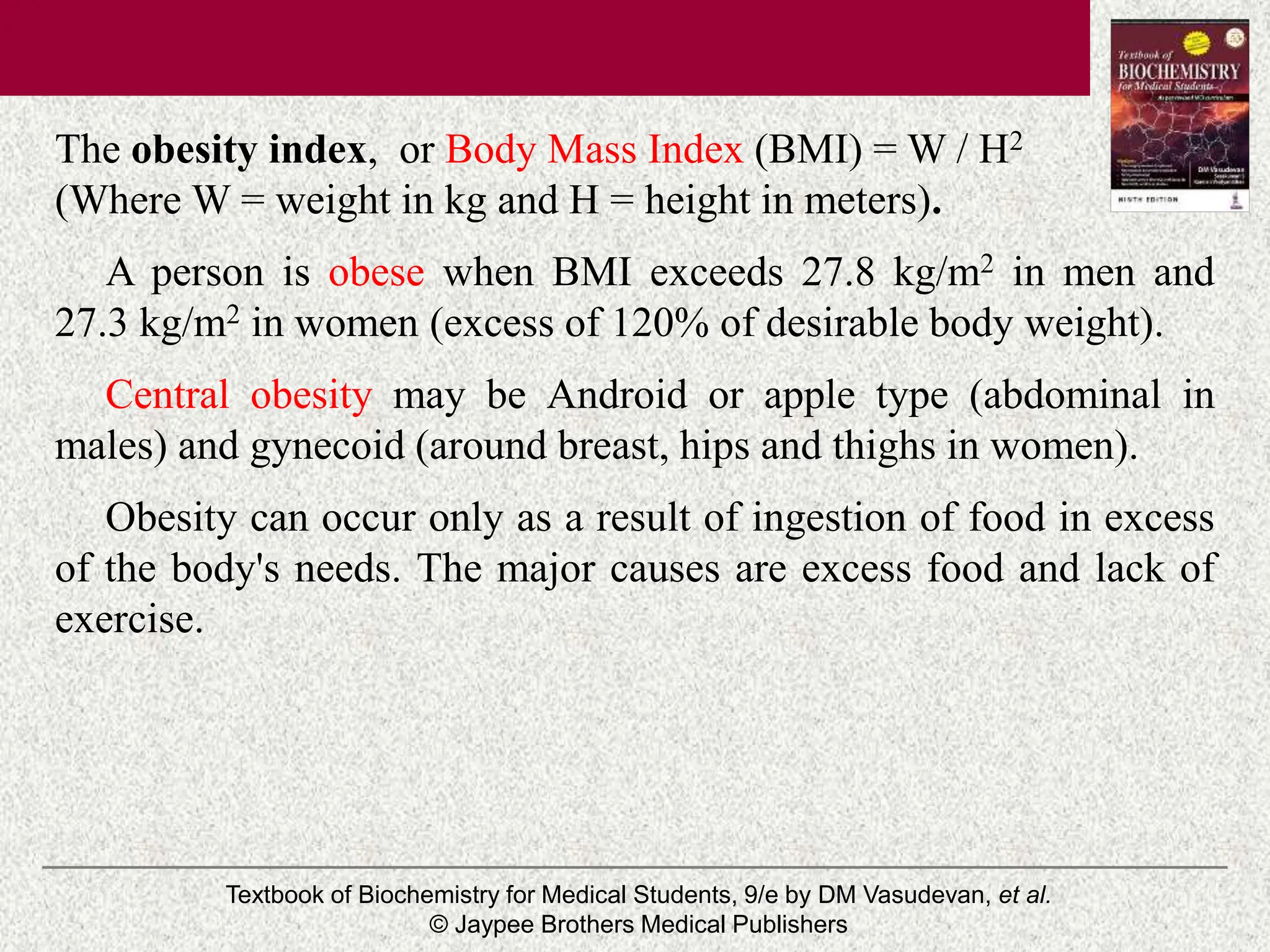 Biochemical aspects of Obesity and its complications.ppt