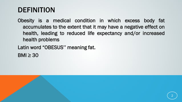obesity introduction measurement and prevention | PDF