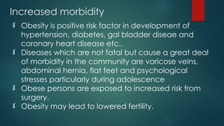 OBESITY - COMMUNITY MEDICINE - POWER POINT | PPTX