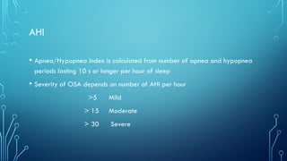 Sleep apnea and Obesity and its anaesthetic concerns | PPTX