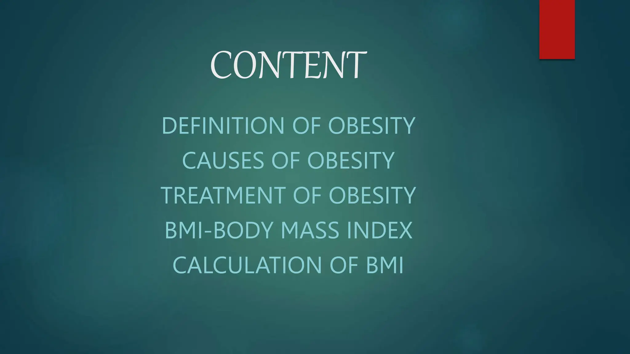 The concept of OBESITY and BMI (body mass index).pptx