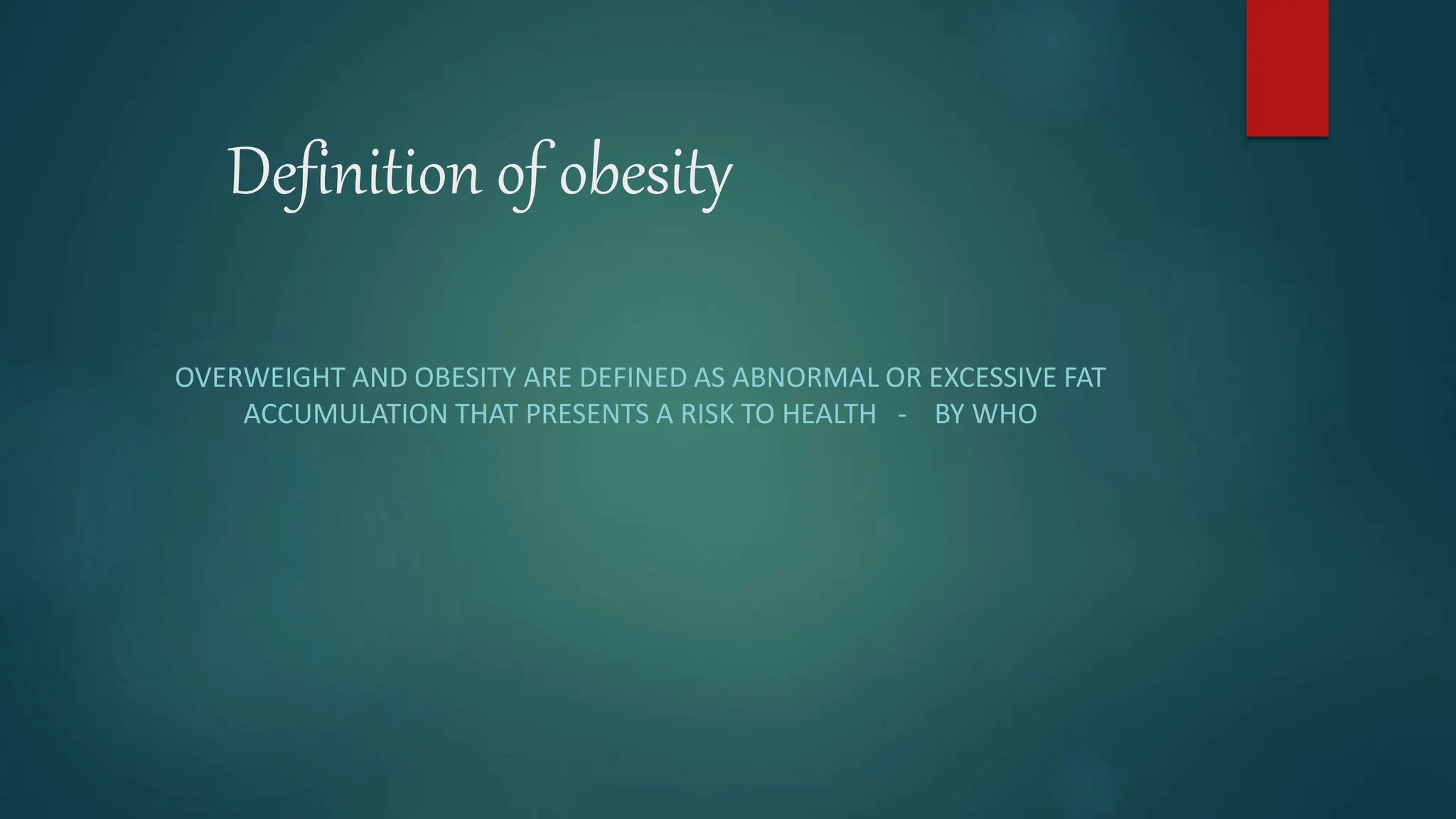The concept of OBESITY and BMI (body mass index).pptx