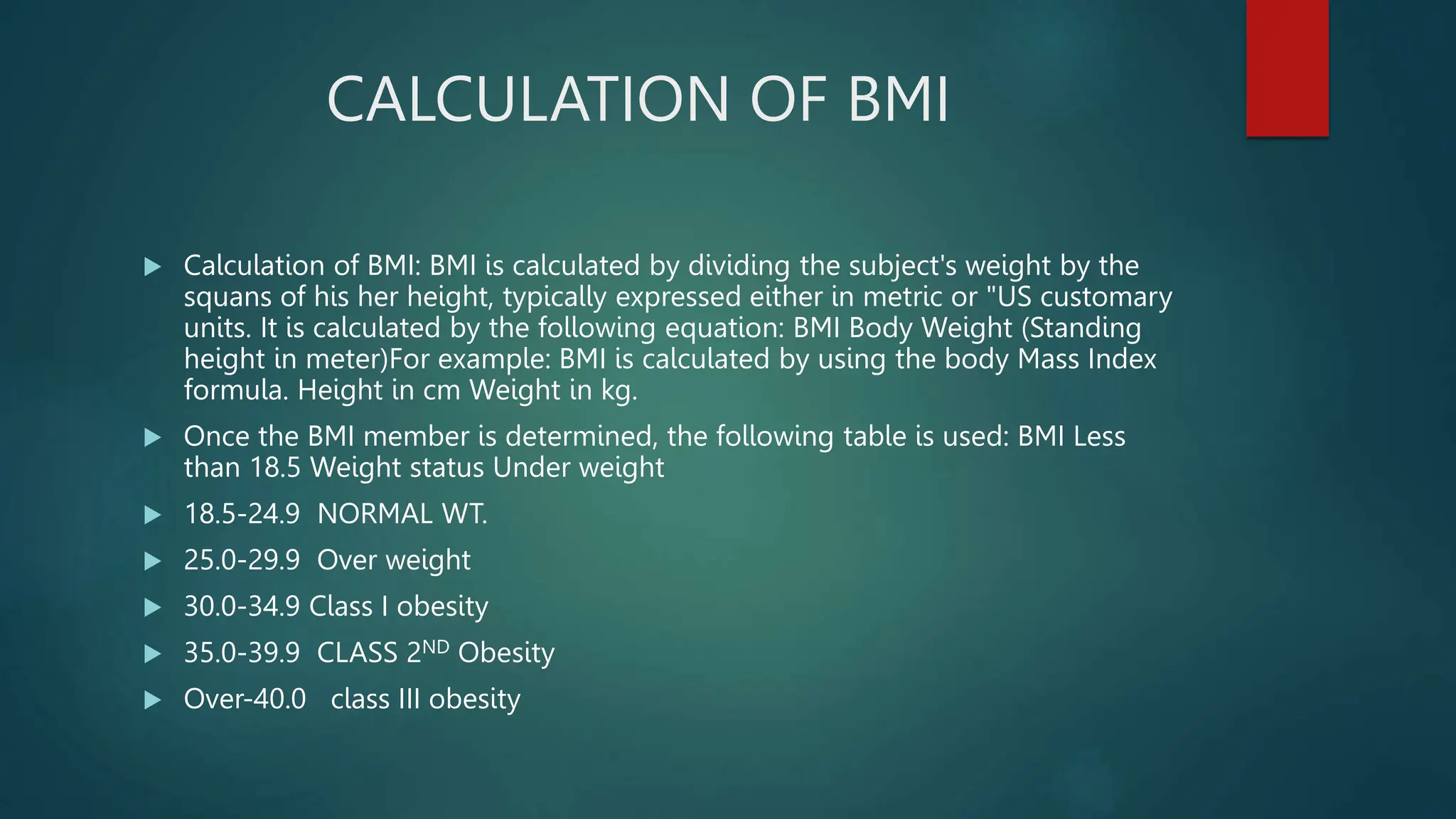 The concept of OBESITY and BMI (body mass index).pptx