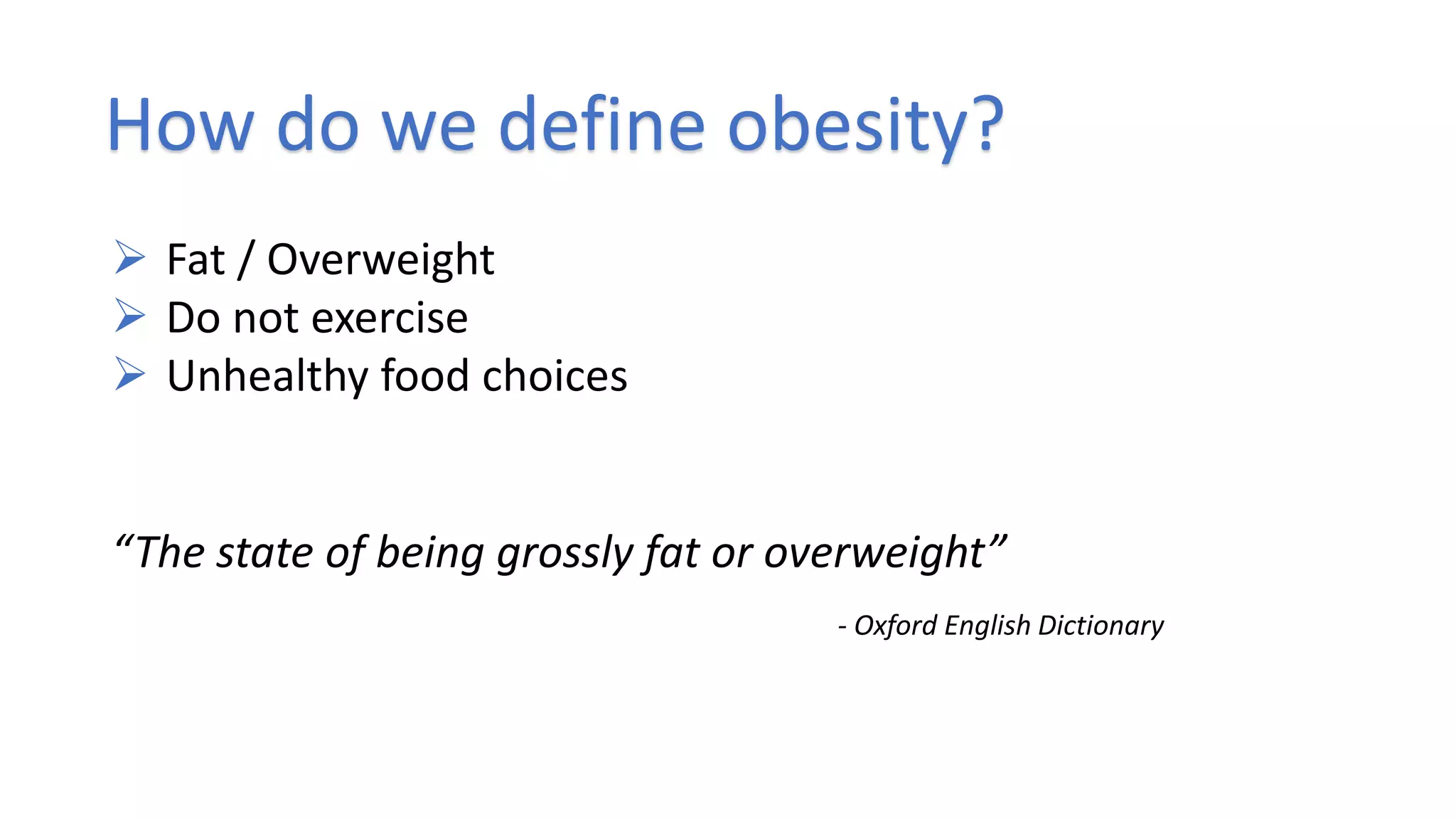Obesity and cost to nhs | PPTX