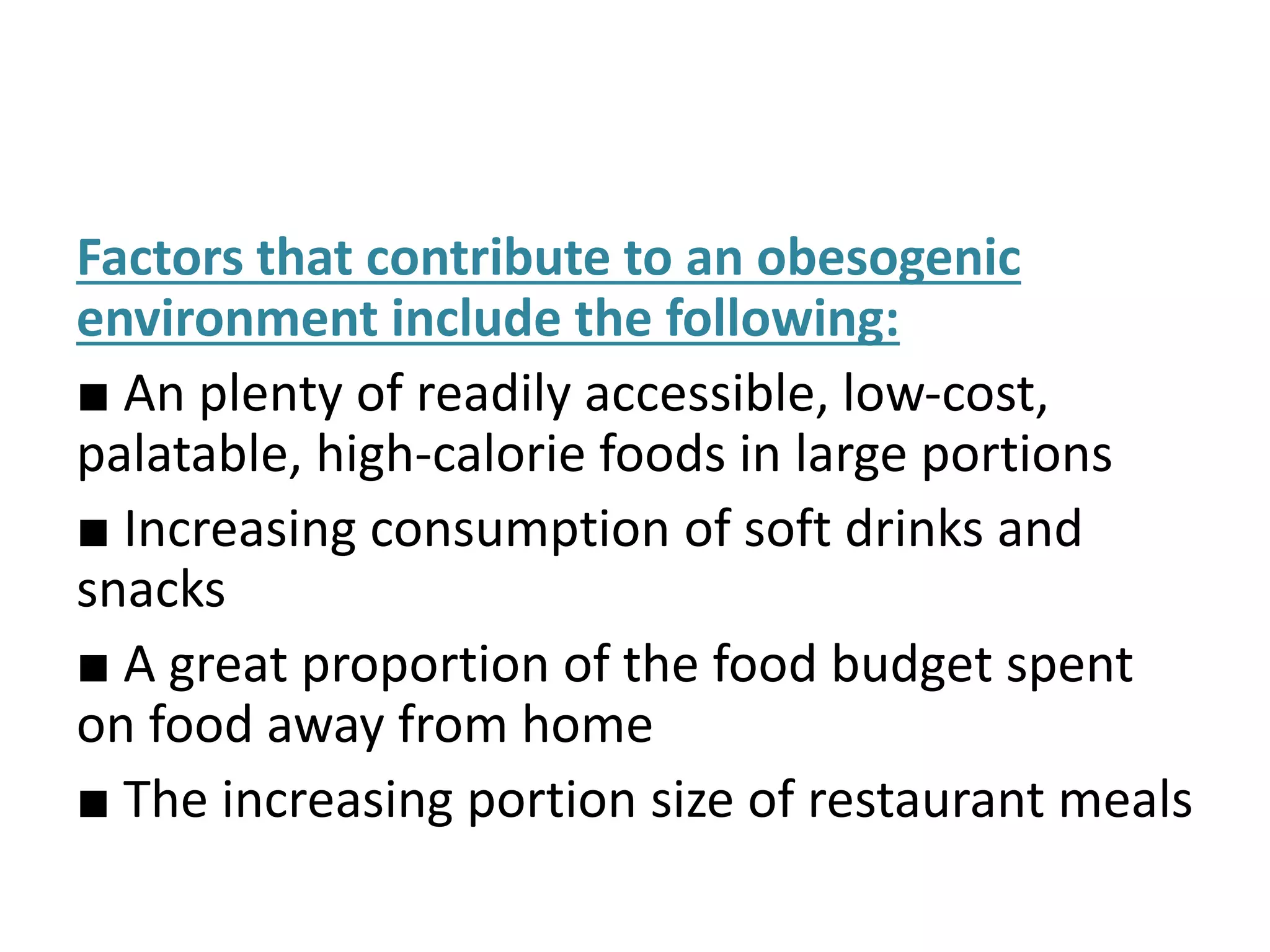 Obesity and eating disorders | PPTX