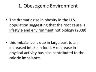 Obesity and eating disorders | PPTX