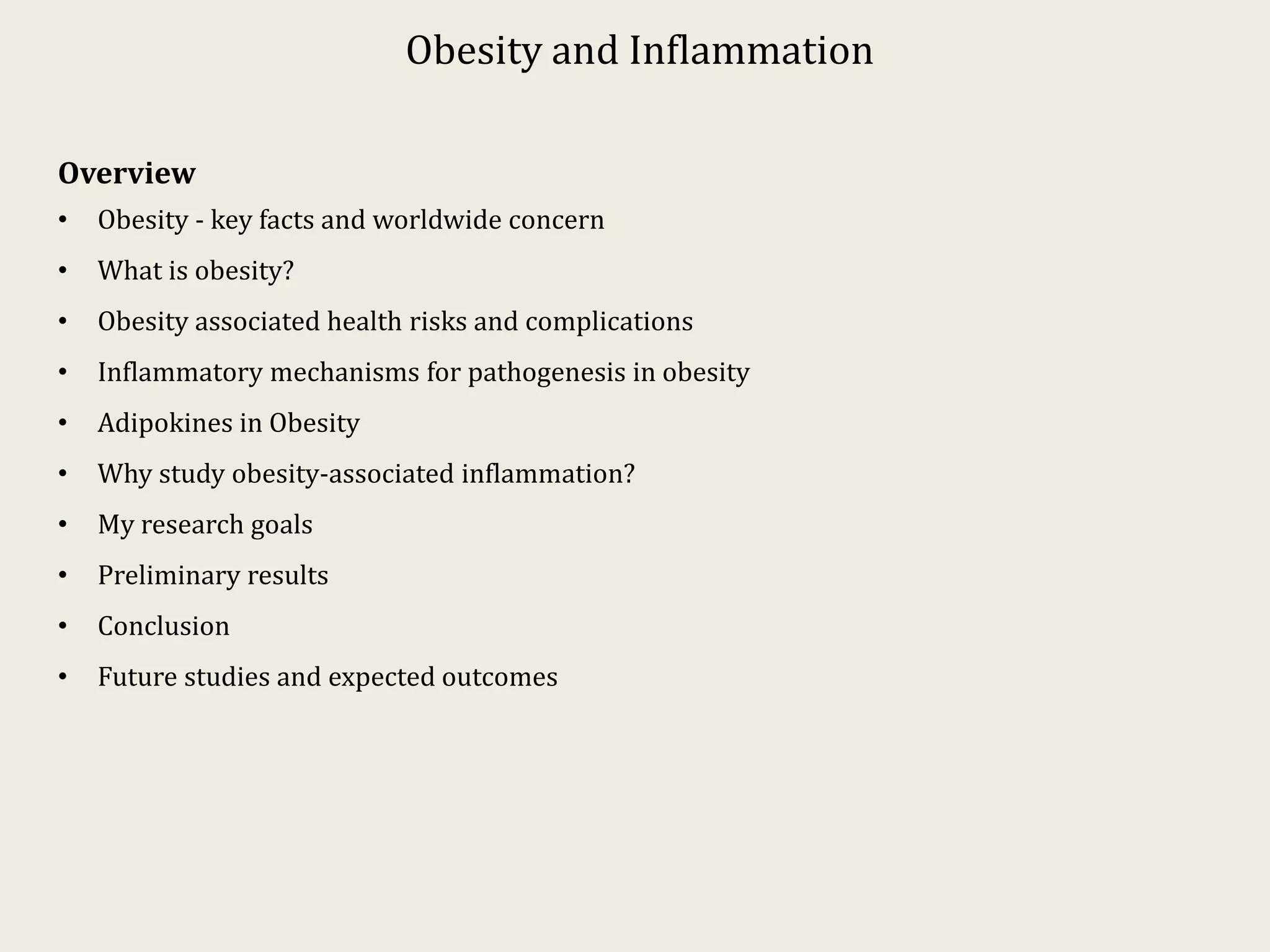 Obesity and inflammation | PPTX