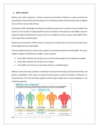 Obesity and its impact on health | PDF