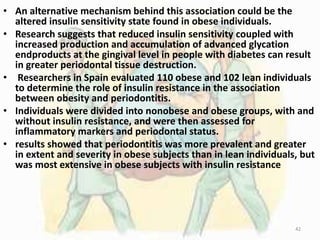 Obesity and periodontal disease | PPTX