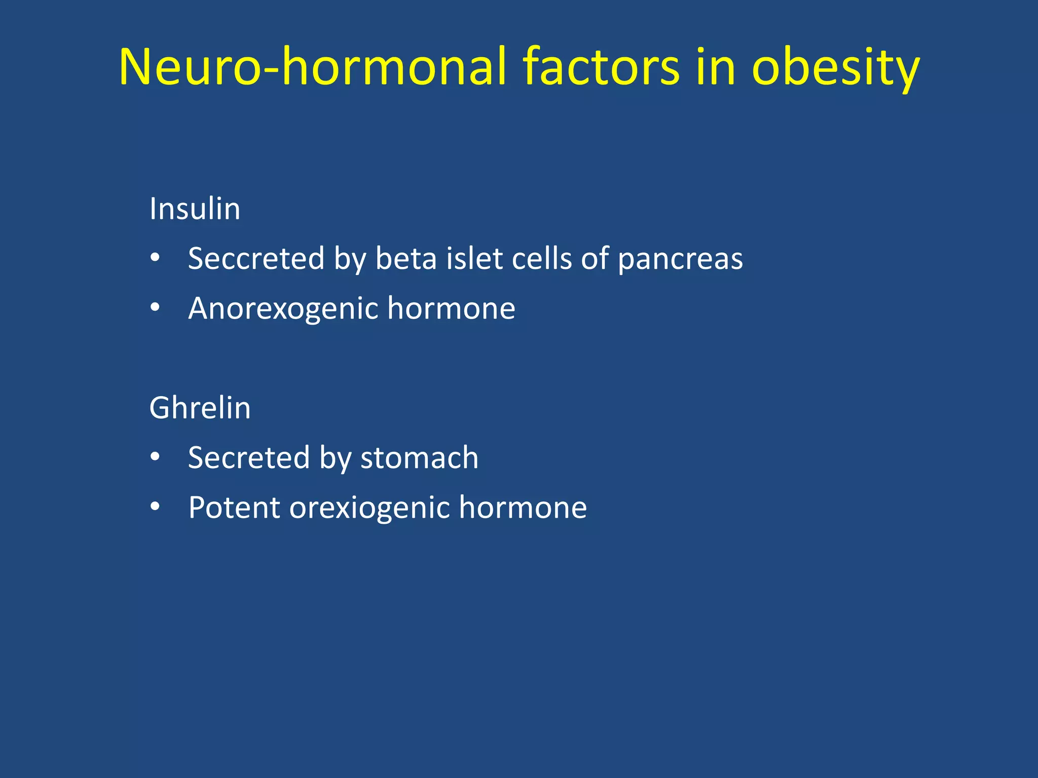 Obesity and principles of metabolic surgery | PPTX
