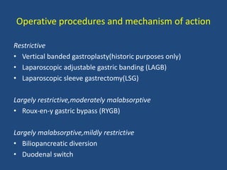 Obesity and principles of metabolic surgery | PPTX