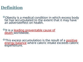 Obesity For undergraduates Dr Jairaj Sir.ppt