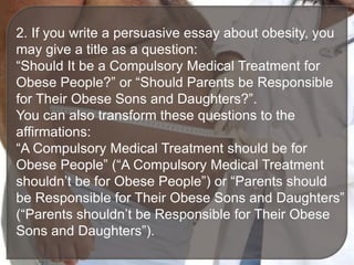 Obesity essay | PPTX