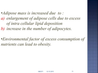 Obesity and its pathophysiology | PPTX