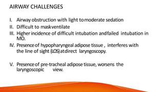 Obesity and anaesthesia | PPTX