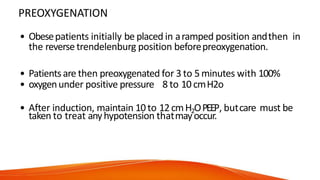 Obesity and anaesthesia | PPTX