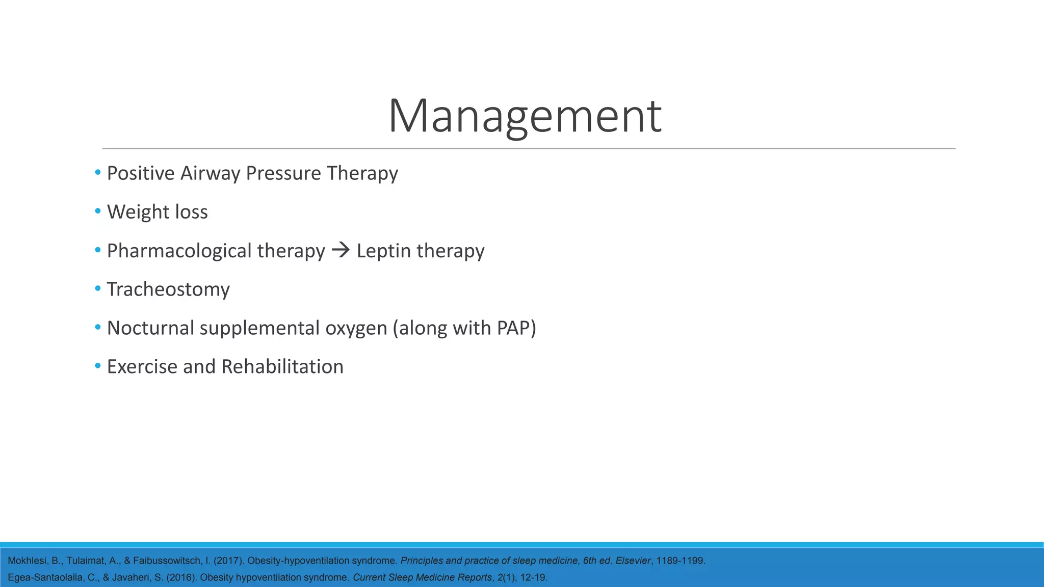 Obesity Hypoventilation Syndrome | PPTX