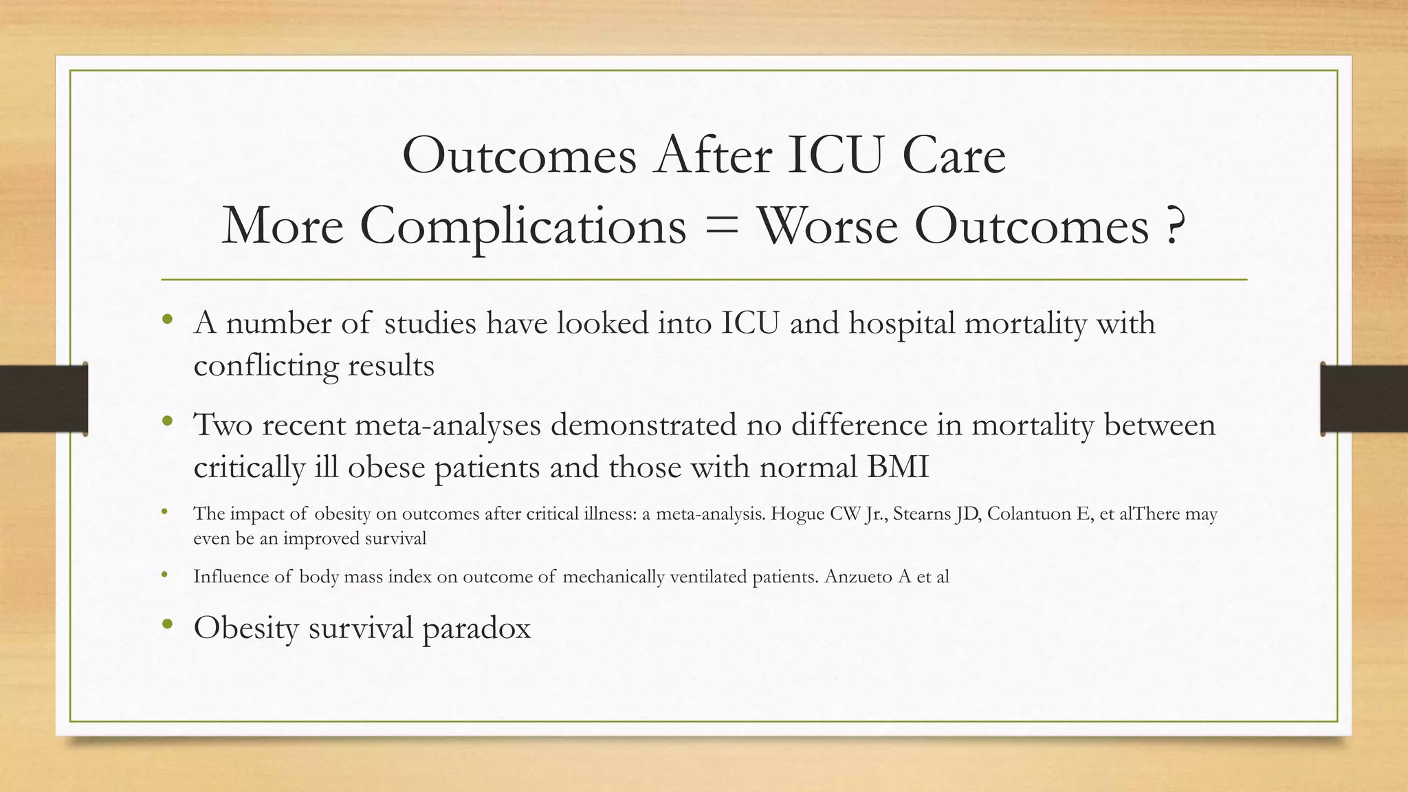 Obesity in icu | PPTX