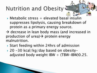 Obesity in icu | PPTX