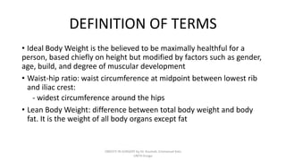 Obesity in surgery | PPTX