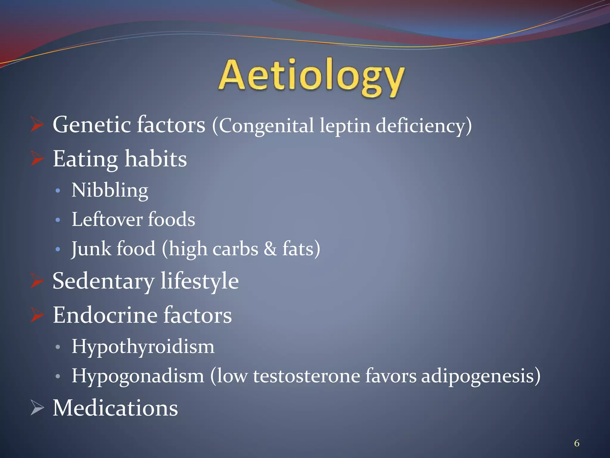 Obesity, overweight & underweight | PPTX