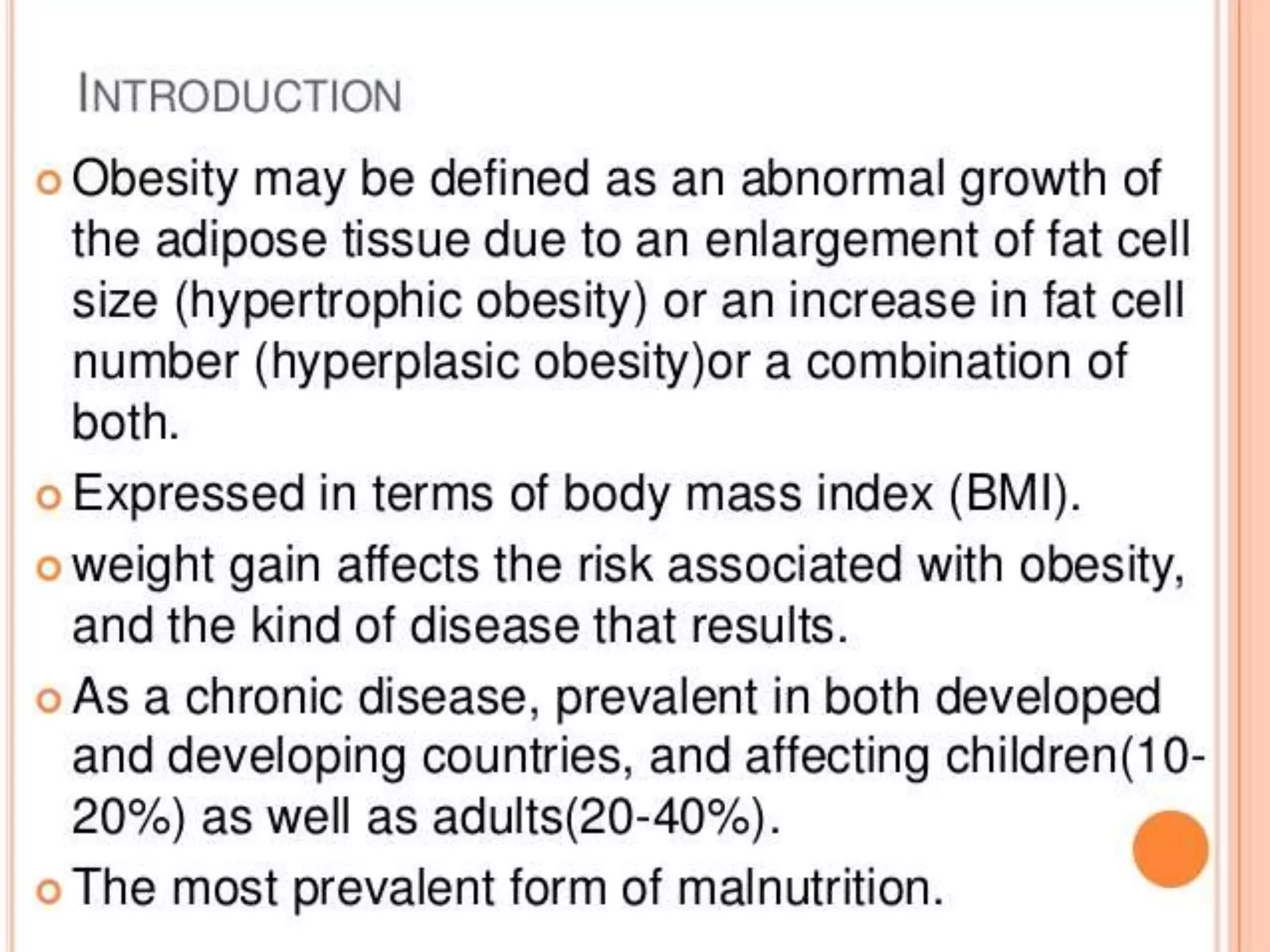 Obesity Lecture | PPT
