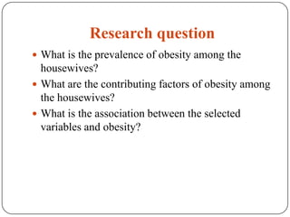 Obesity proposal | PPTX