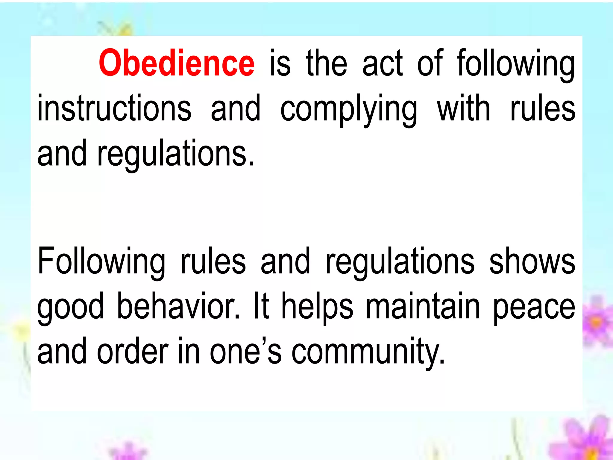 Obeying Authorities and Rules | PPTX