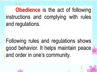 Obeying Authorities and Rules | PPTX
