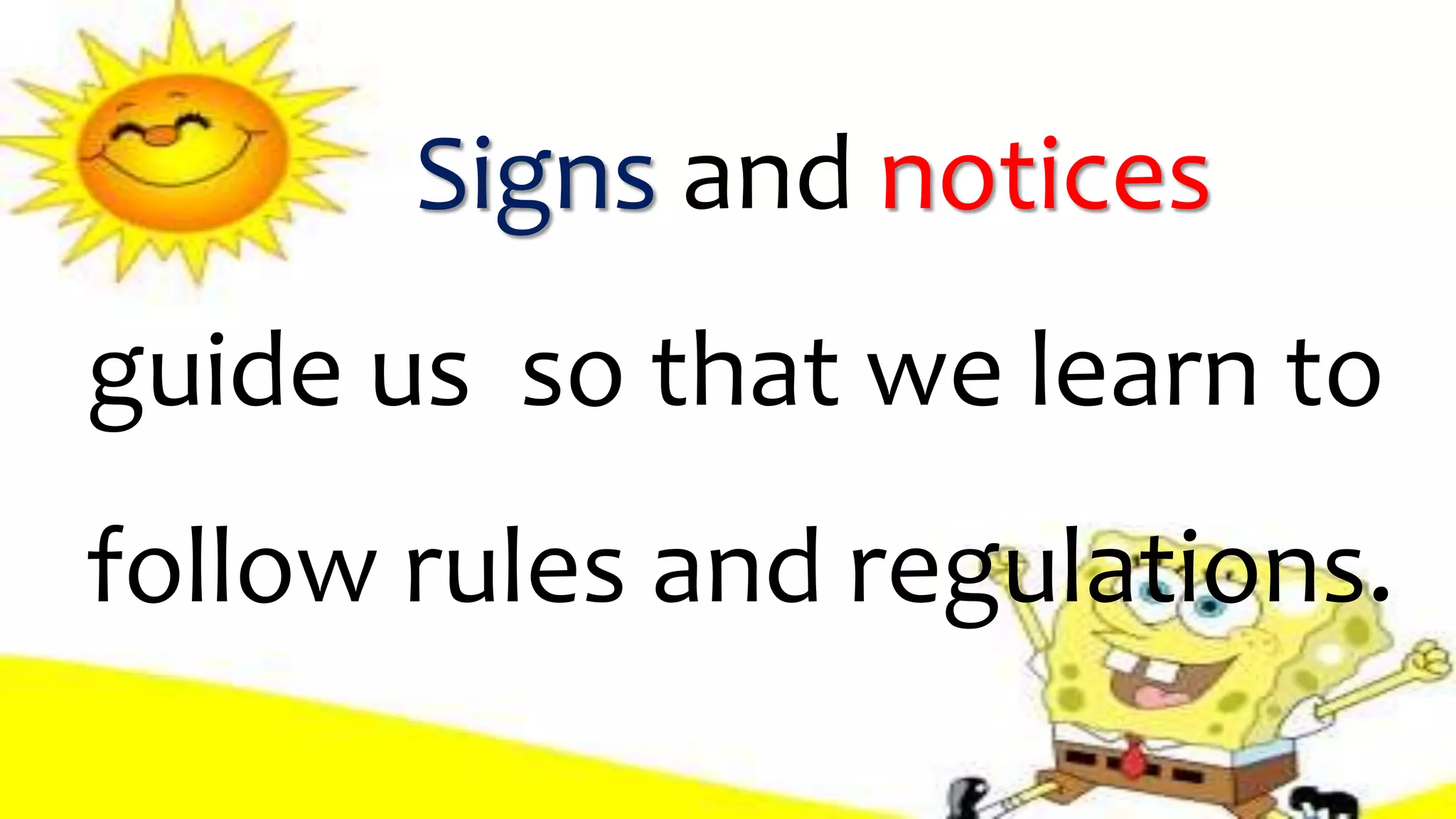 Obeying signs | PPTX