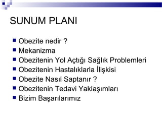 Obezitenin hastaliklarla ilişkisi sunum | PPT