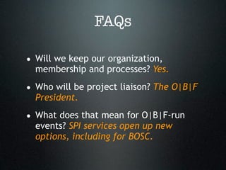 OBF Address at BOSC 2012 | KEY