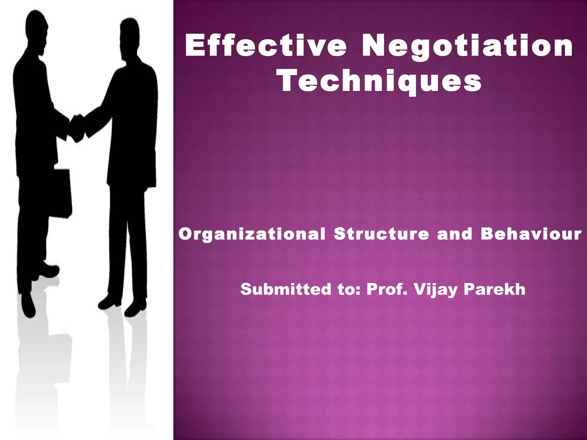 effective negotiation techniques | PPT