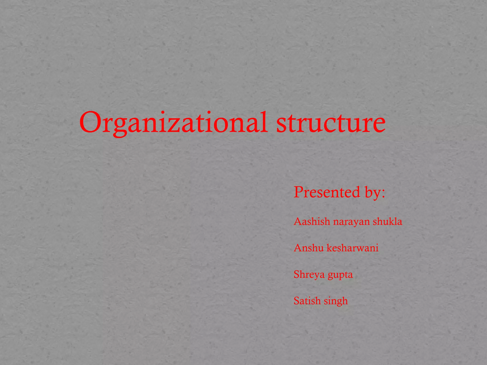 Organisational structure | PPT