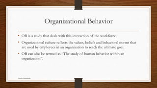 OB foundations of individual behaviour and motivation | PPTX