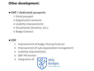 OBF Academy - OBF and OBP product development update | PPT