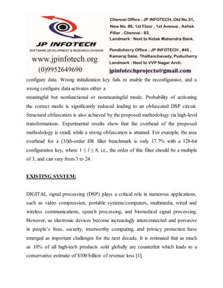Obfuscating dsp circuits via high level transformations | DOCX ...