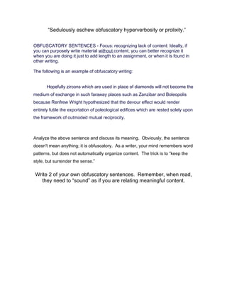 Obfuscatory writing | DOC