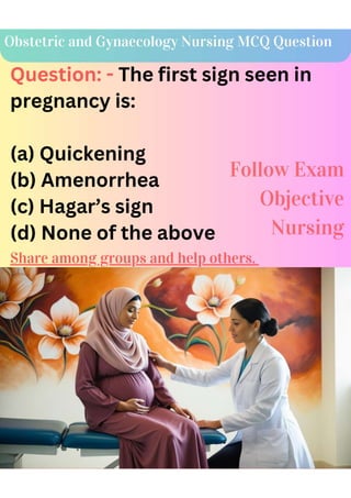 Obstetric gynaecology Questions | Nursing MCQ Set-93 | | PDF
