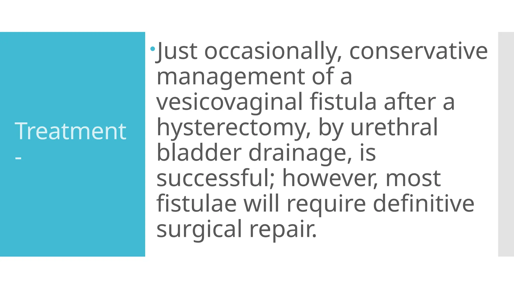 Comprehensive Overview of Genito-Urinary Fistula: Etiology ...