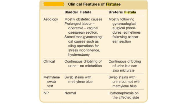 Comprehensive Overview of Genito-Urinary Fistula: Etiology ...