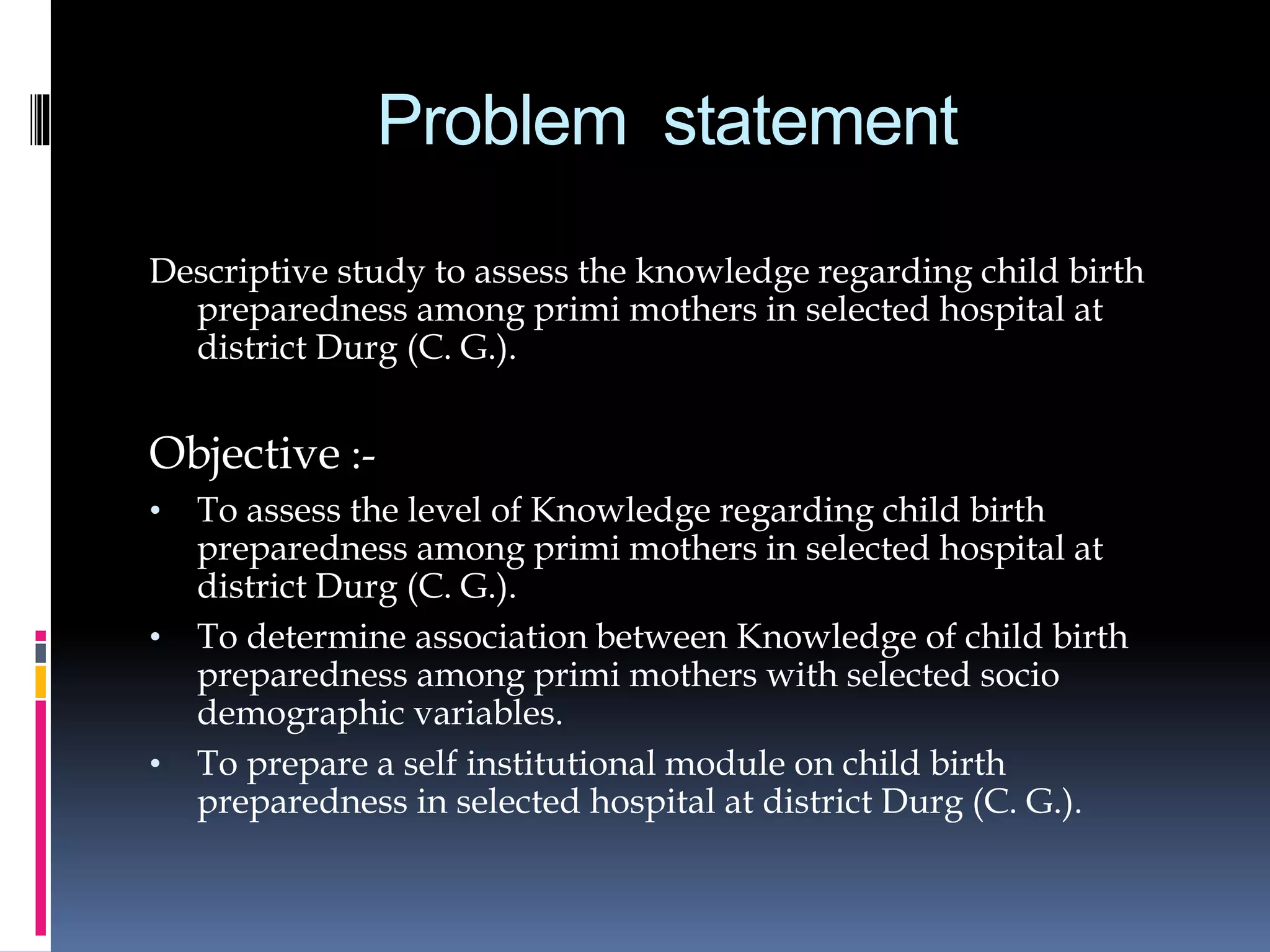 OBG Research | Obstetrical Gynecology | Problem statements | PPTX