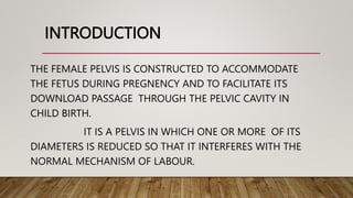 Contracted Pelvis Obg Seminar ( Bsc 4th yr ) | PPTX