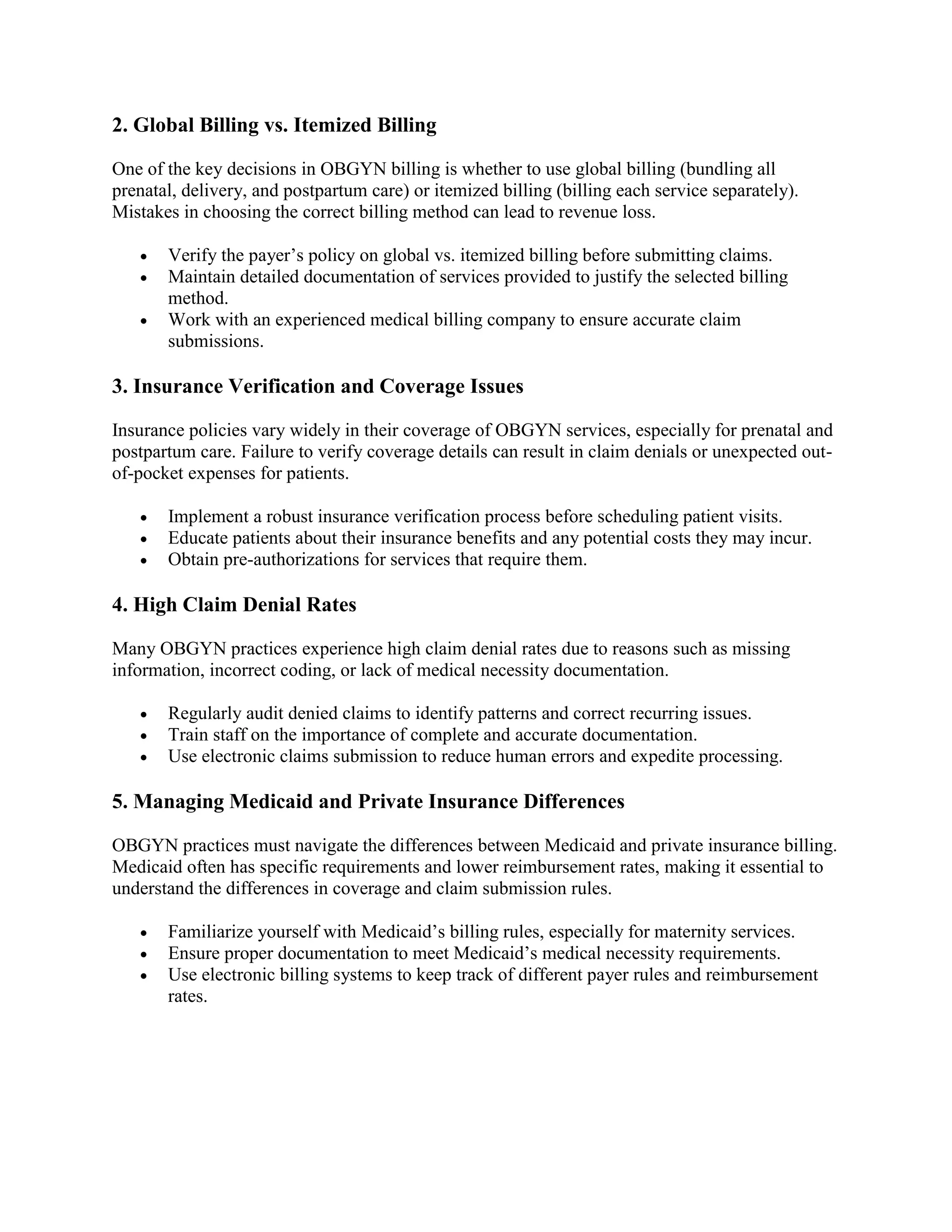 OBGYN Billing: Common Challenges and How to Overcome Them | PDF